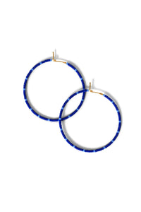 Large Lake and Sky Dipsea Hoop Earrings at Abacus Row Handmade Jewelry ...