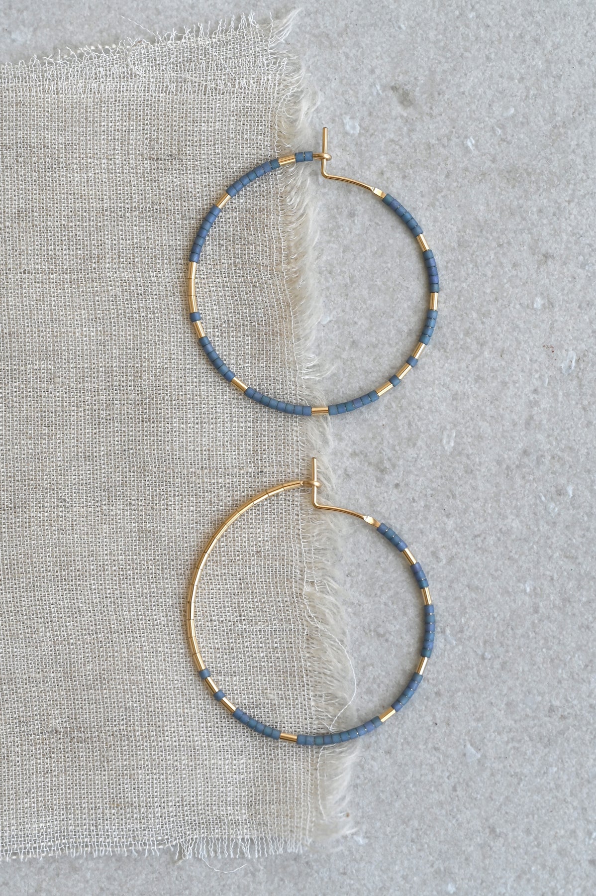 Pan Hoops in Indigo by Abacus Row Handmade Jewelry – Abacus Row ...