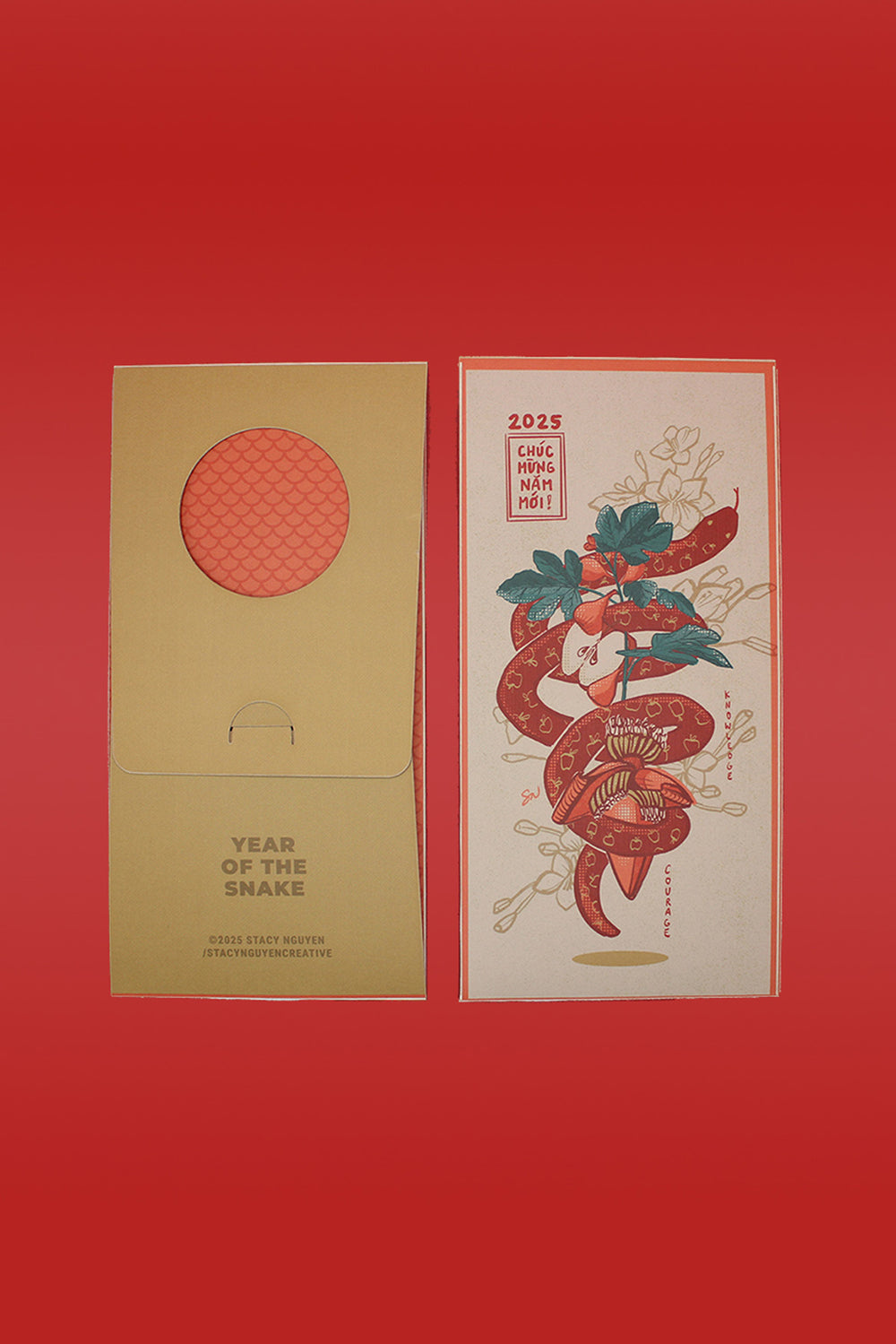 Tết Lì Xì Year of the Snake Envelopes by Stacy Nguyen at Abacus Row ...